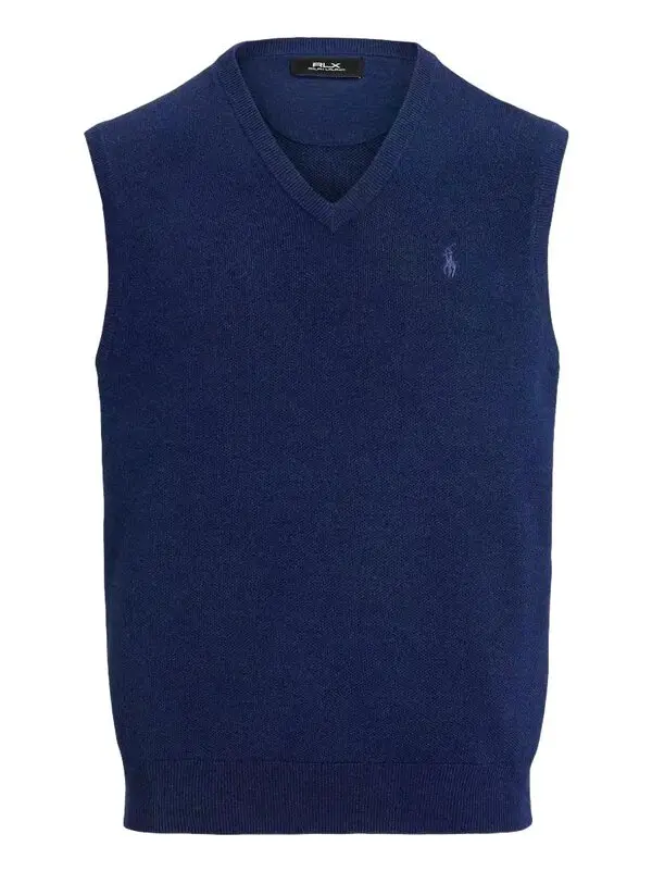 Rlx Ralph Lauren Knitted V-neck Vest - Blue