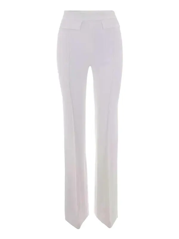 Elisabetta Franchi Embellished Flared Trousers - White