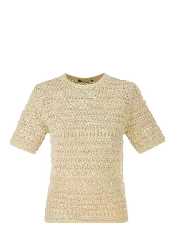 Fabiana Filippi Crochet-design Short-sleeve Sweater - Neutrals