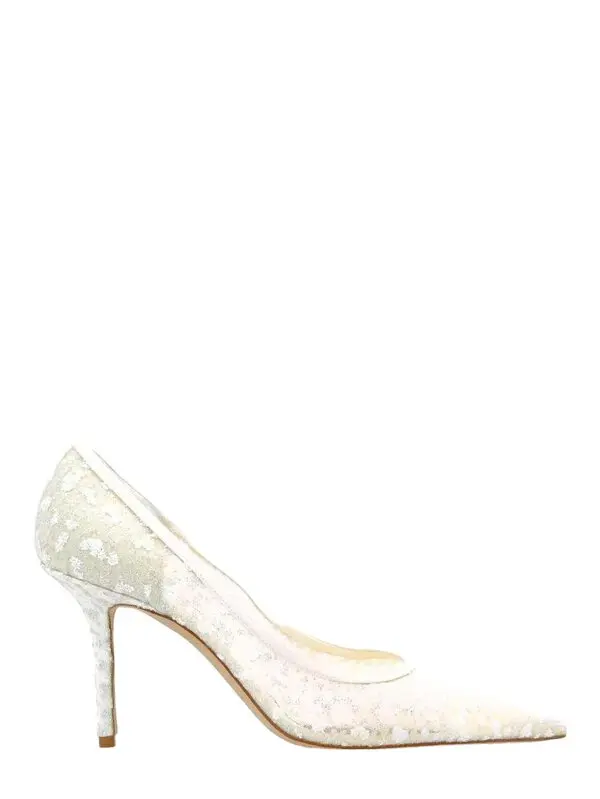 JIMMY CHOO Love 85 Heeled Pumps - White