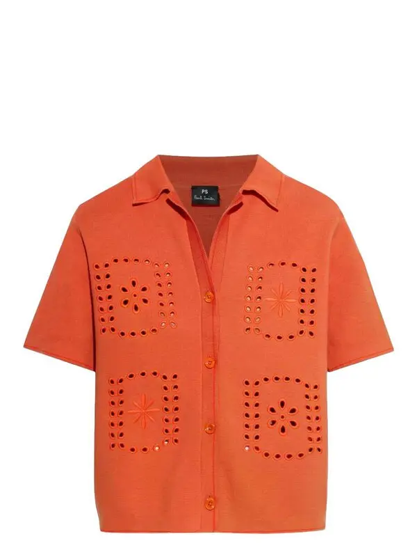 Paul Smith Broderie-anglaise Shirt - Orange