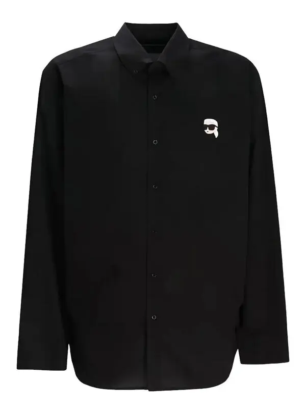 Karl Lagerfeld Logo-detail Shirt - Black