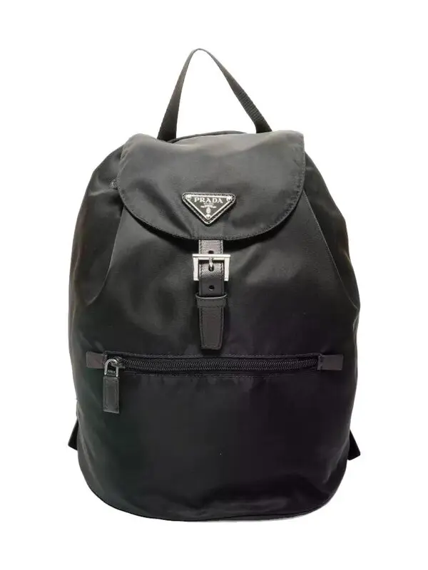 Prada Logo-detail Backpack - Black
