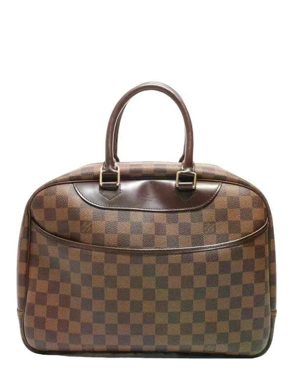 LOUIS VUITTON 2000s Deauville Damier Ebène Tote - Brown