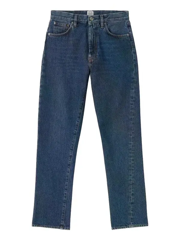 TOTEME Twisted Straight Leg Jeans - Blue