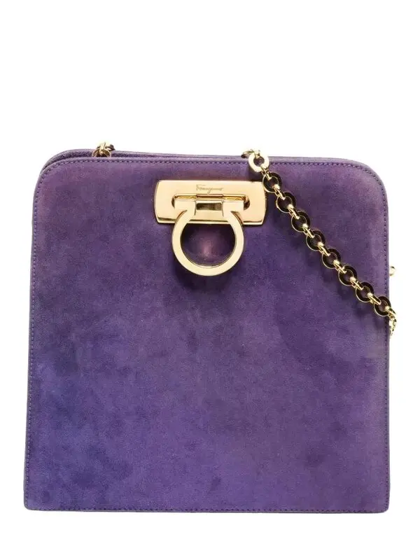 FERRAGAMO 1990s Gancini Shoulder Bag - Purple