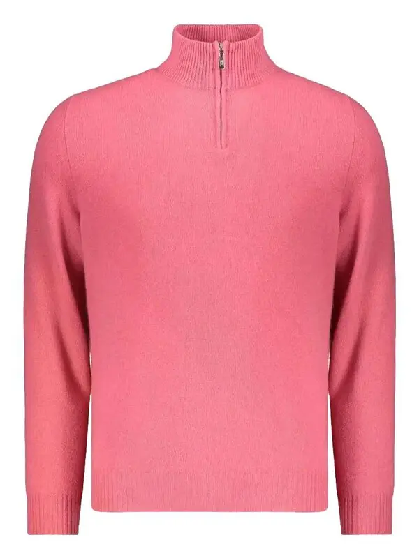 Fedeli Long-sleeved Cashmere Turtleneck Sweater - Pink