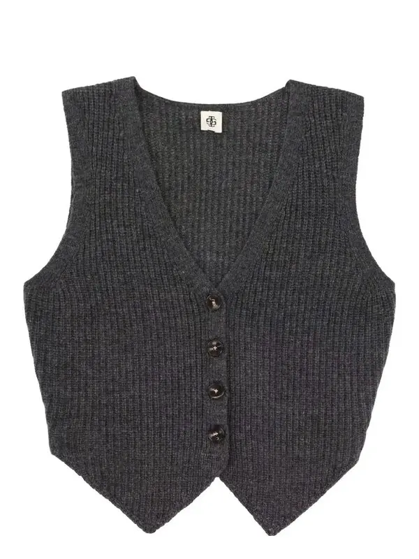 THE GARMENT V-neck Ribbed Vest - Grey