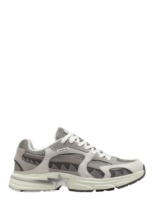 A BATHING APE Shark Sta #1 Sneakers - Silver