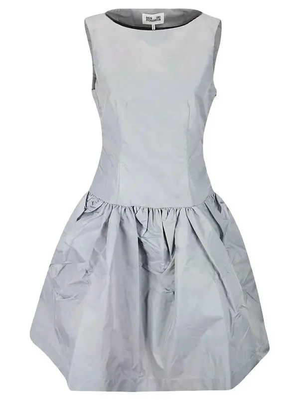 Baum Und Pferdgarten Ruffled A-line Dress - Grey