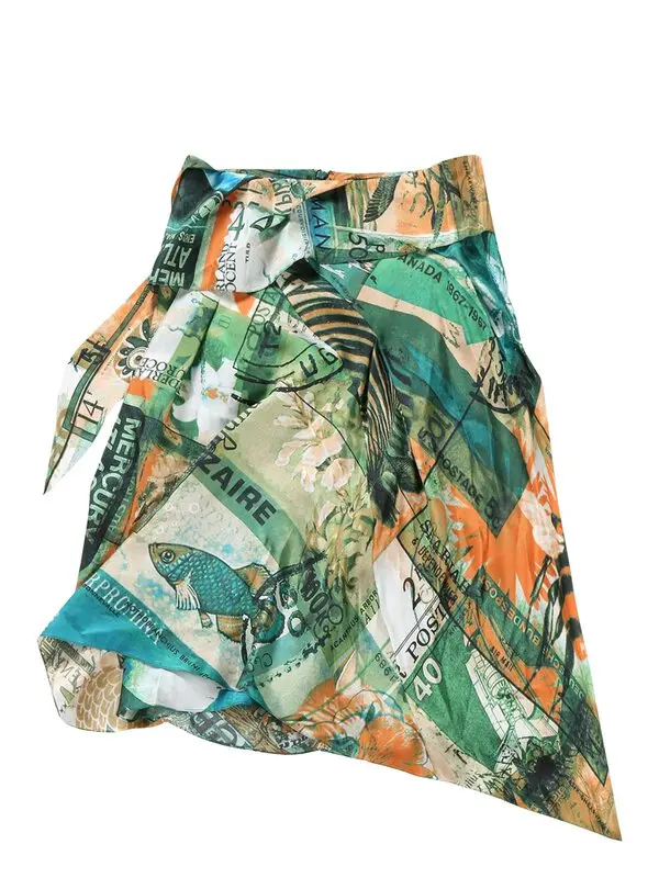 KIKO KOSTADINOV Kukri Draped Skirt - Multicolor