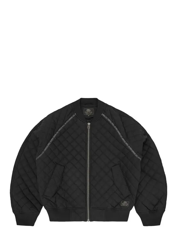 CORTEIZ Quilted Bomber Jacket - Black