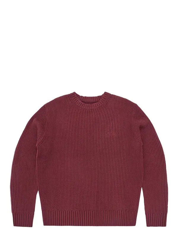 CORTEIZ Crochet Applique Knit Crewneck - Red
