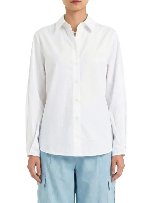 TWINSET Classic Cotton Shirt With French Collar - White
