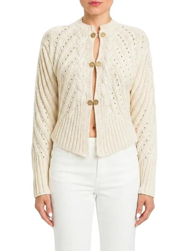TWINSET Cotton Knit Cardigan - Ivory