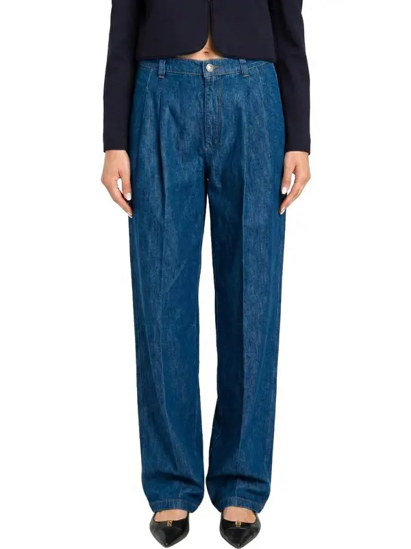 TWINSET Wide-leg Cotton Jeans - Denim