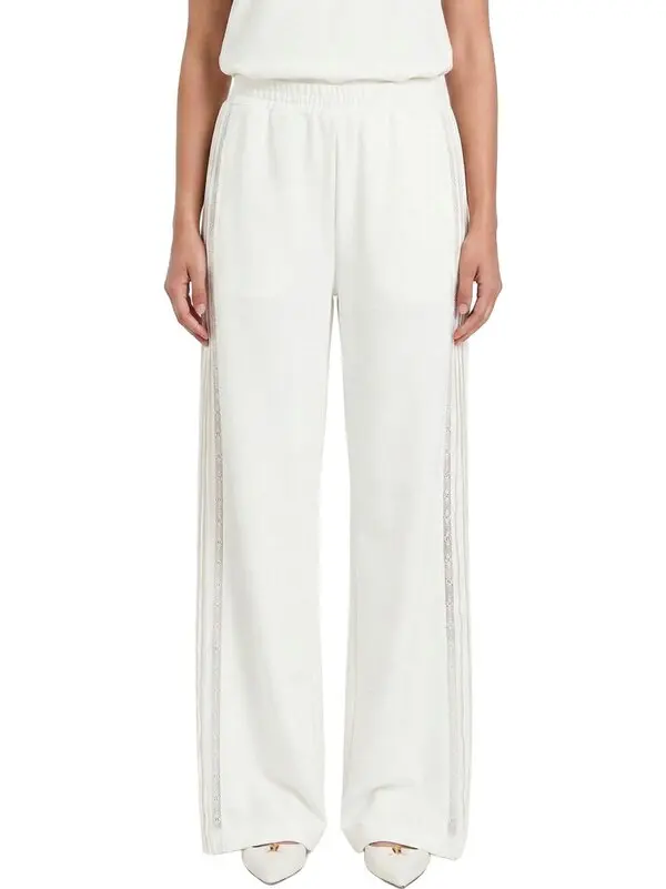 TWINSET Wide Leg Palazzo Trousers - White