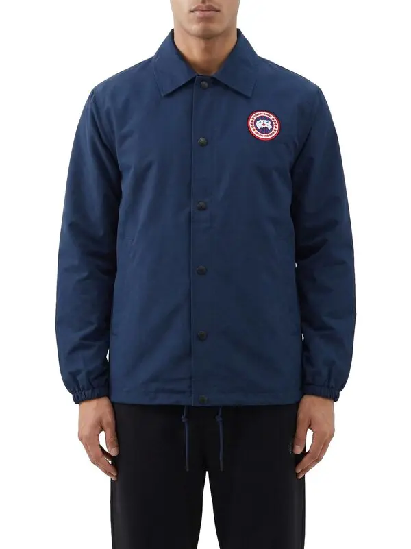 Canada Goose Logo Windbreaker Shirt Jacket - Blue