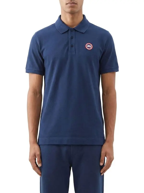 Canada Goose Logo Cotton Polo Shirt - Blue