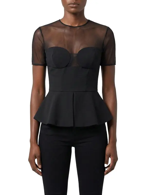 NENSI DOJAKA Virgin Wool Blend Top - Black