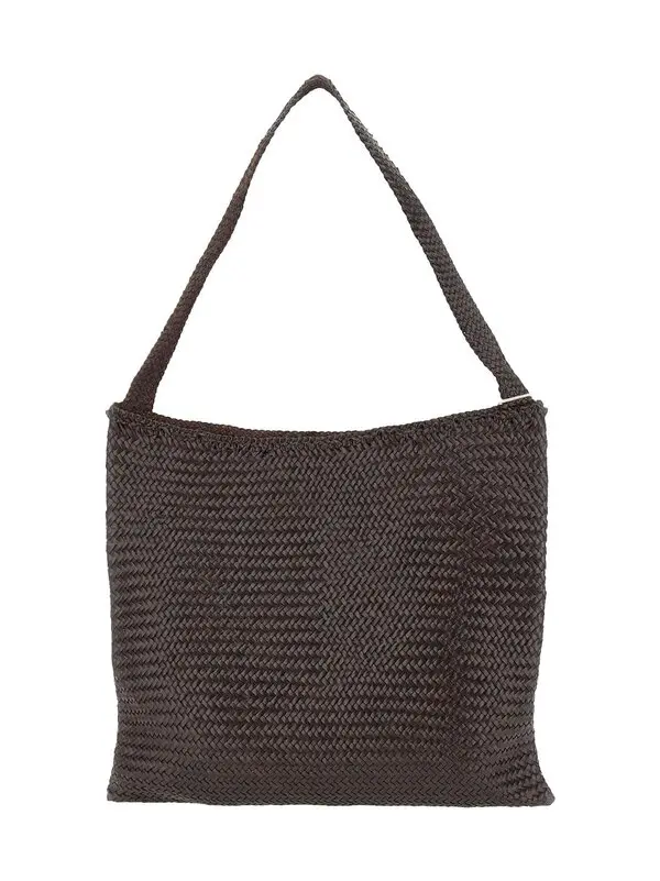 Dragon Diffusion Woven Shoulder Bag - Brown