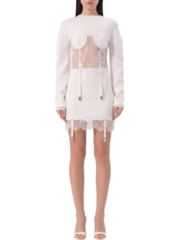 Giuseppe Di Morabito Lace Bustier Top - White