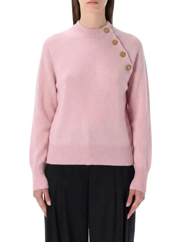 Balmain Button Detailed Sweater - Pink