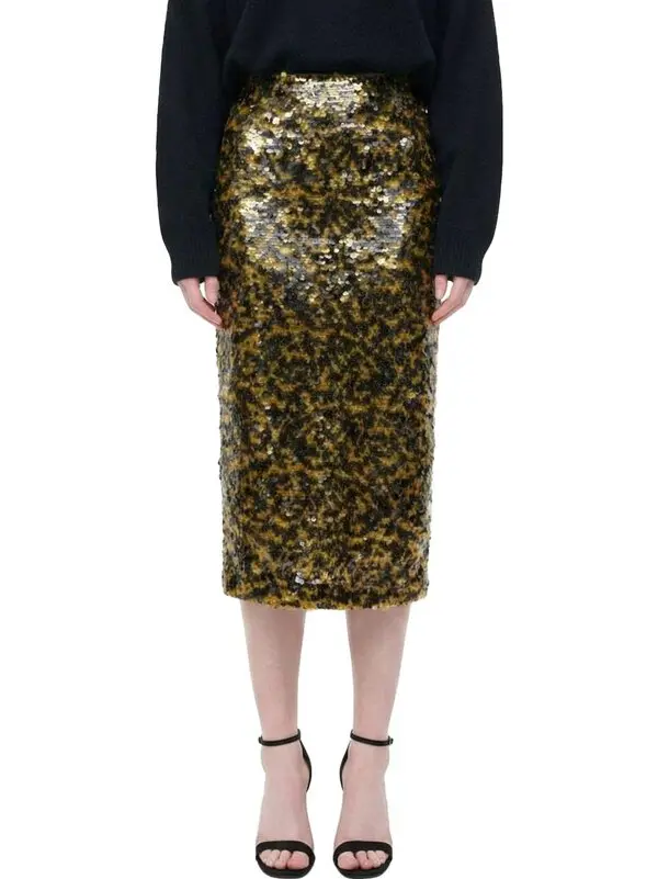 Staud Sequin Skirt - Yellow