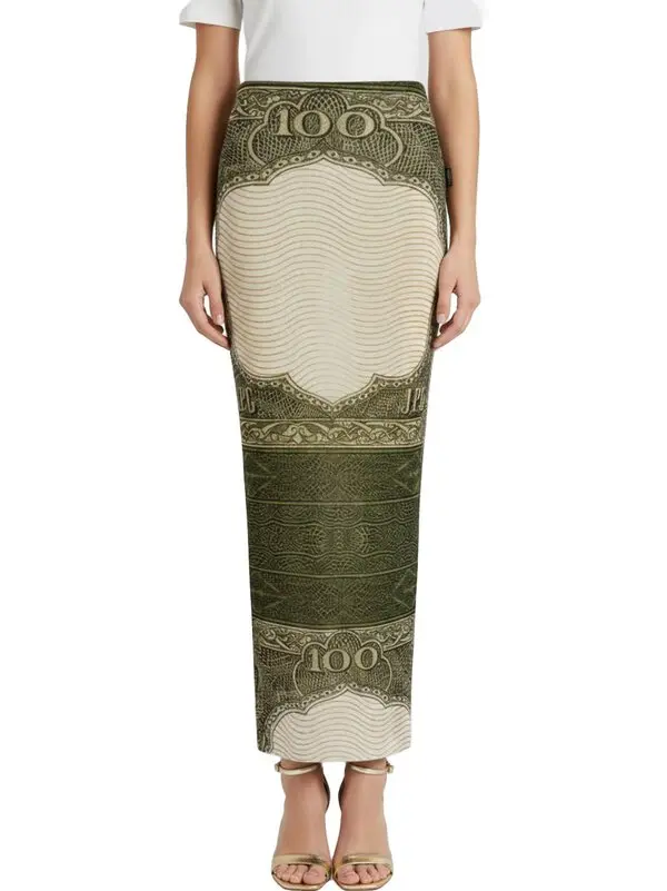 JEAN PAUL GAULTIER Printed Tulle Midi Skirt - Multicolor