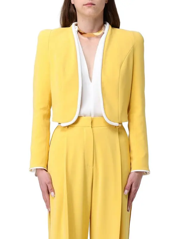 Elisabetta Franchi Polyester Blazer - Ivory