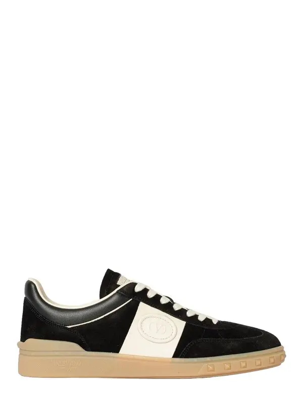 Valentino Garavani Suede And Leather Sneakers - Black
