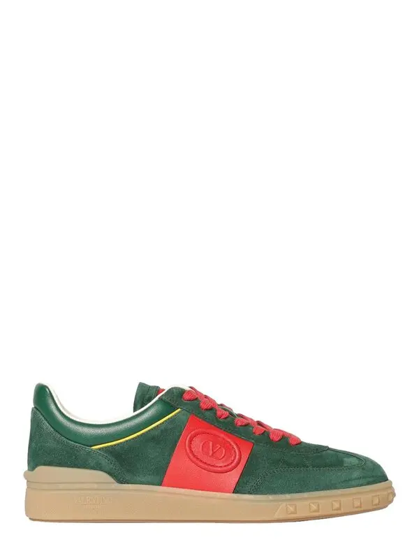 Valentino Garavani Suede And Leather Sneakers - Green