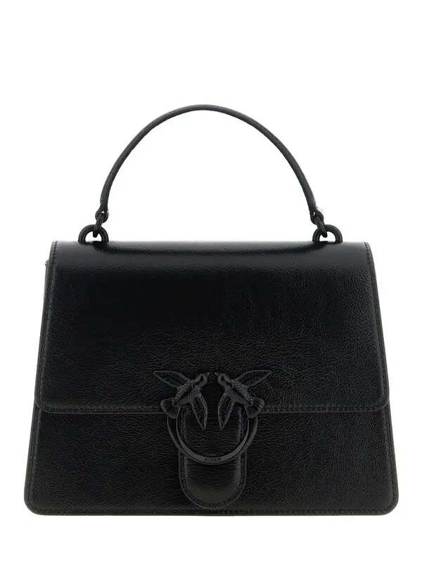 Pinko Love One Classic Leather Bag - Black