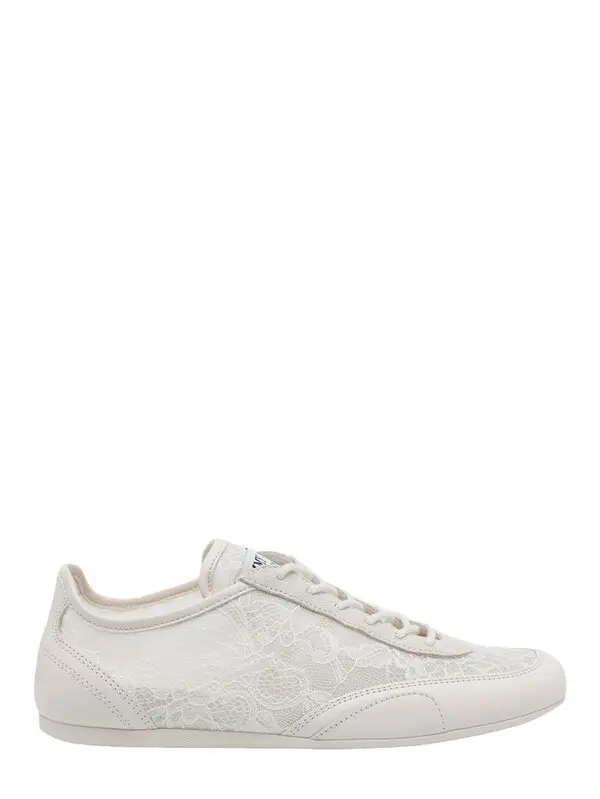 JIMMY CHOO Lace-up Sneakers - White