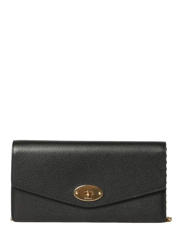 Mulberry Flap Turn Lock Handbag - Black