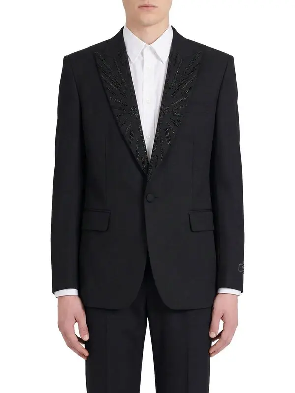 Balmain Embellished Blazer - Black