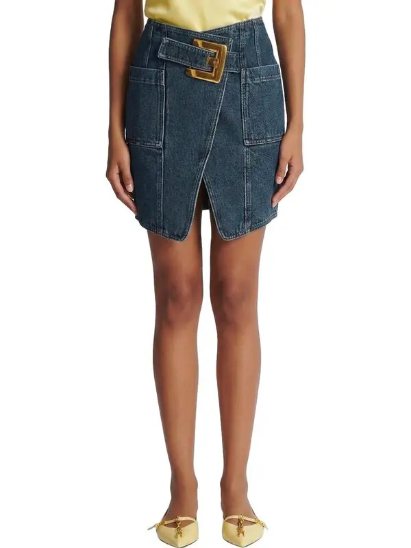 Balmain Denim Skirt - Blue