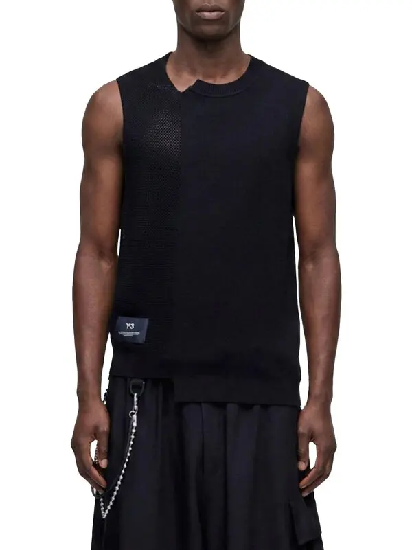Y3 Sleeveless Suit Vest - Black