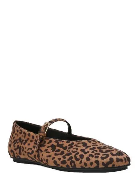 Anne Klein Connie Mary Jane Flat - Leopard Suede