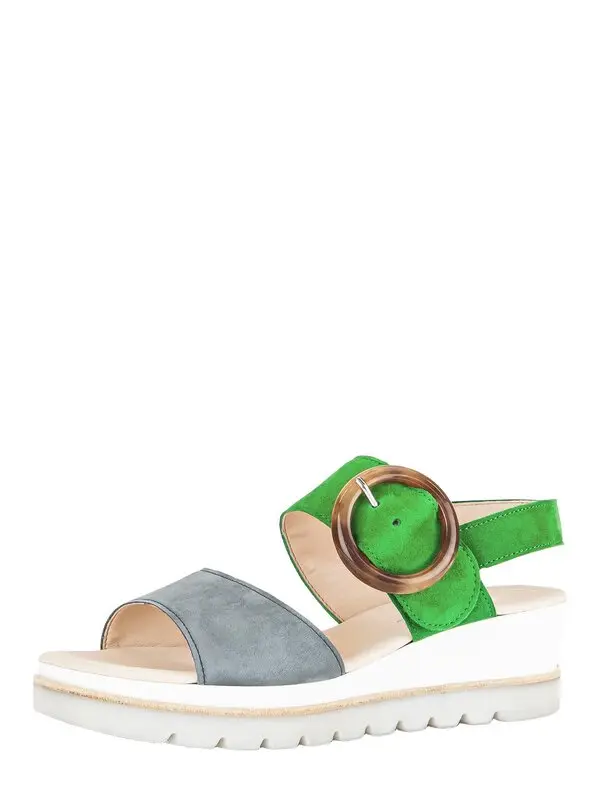 Gabor Wedge Sandal - Green