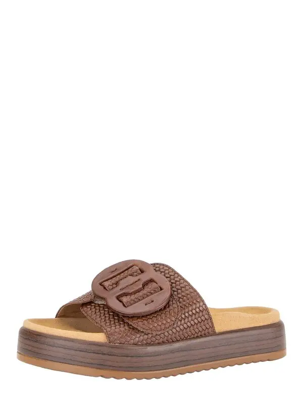 Gabor Platform Slide Sandal - Cognac