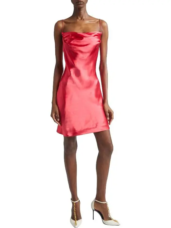 Balmain Satin Slipdress With Thin Straps - 4pk Live Fuchsia