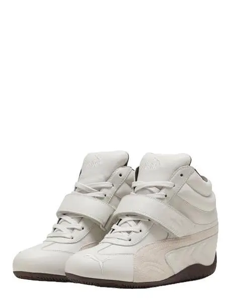 PUMA Speedcat Wedge Leather Sneakers - Vapor Gray/puma White