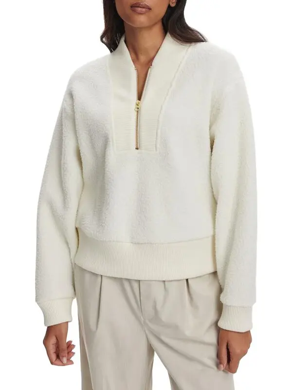 Varley Mumford Half Zip Fleece Pullover - Egret