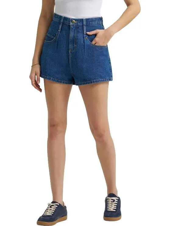 LEEM High Waisted Denim Shorts - Light Call