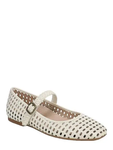 Vionic Alameda Woven Mary Jane Flat - Ivory
