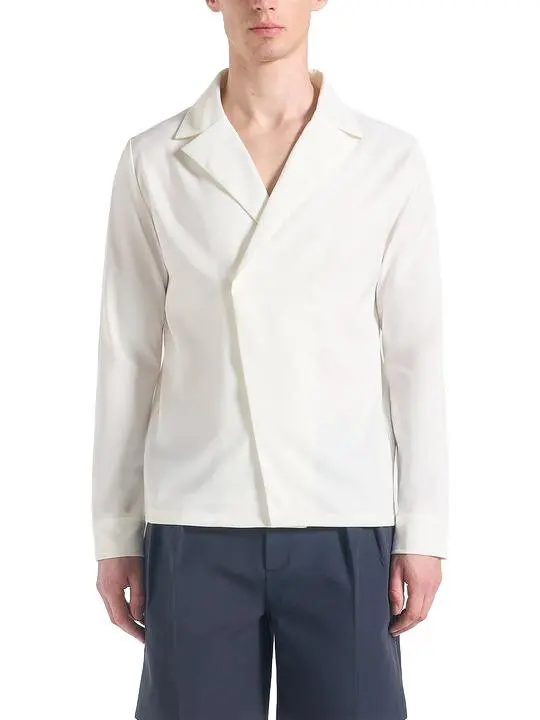 Manière De Voir Alban Satin Double Breasted Shirt - White