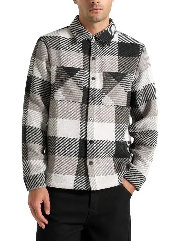 Manière De Voir Rune Check Overshirt - Black