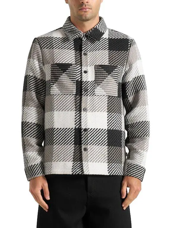 Manière De Voir Rune Check Overshirt - Black