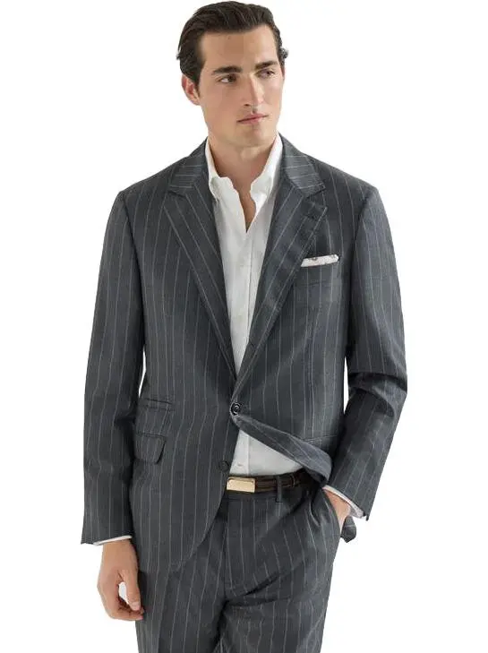 Brunello Cucinelli Virgin Wool Blazer - Grey